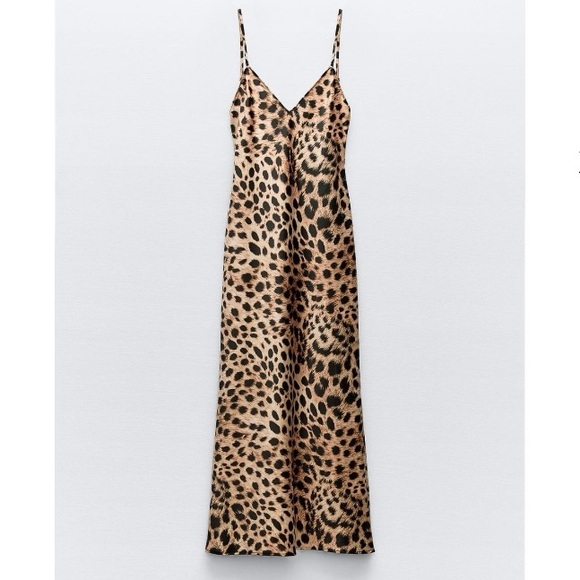 Zara | Dresses | Zara Leopard Print Midi Dress | Poshmark